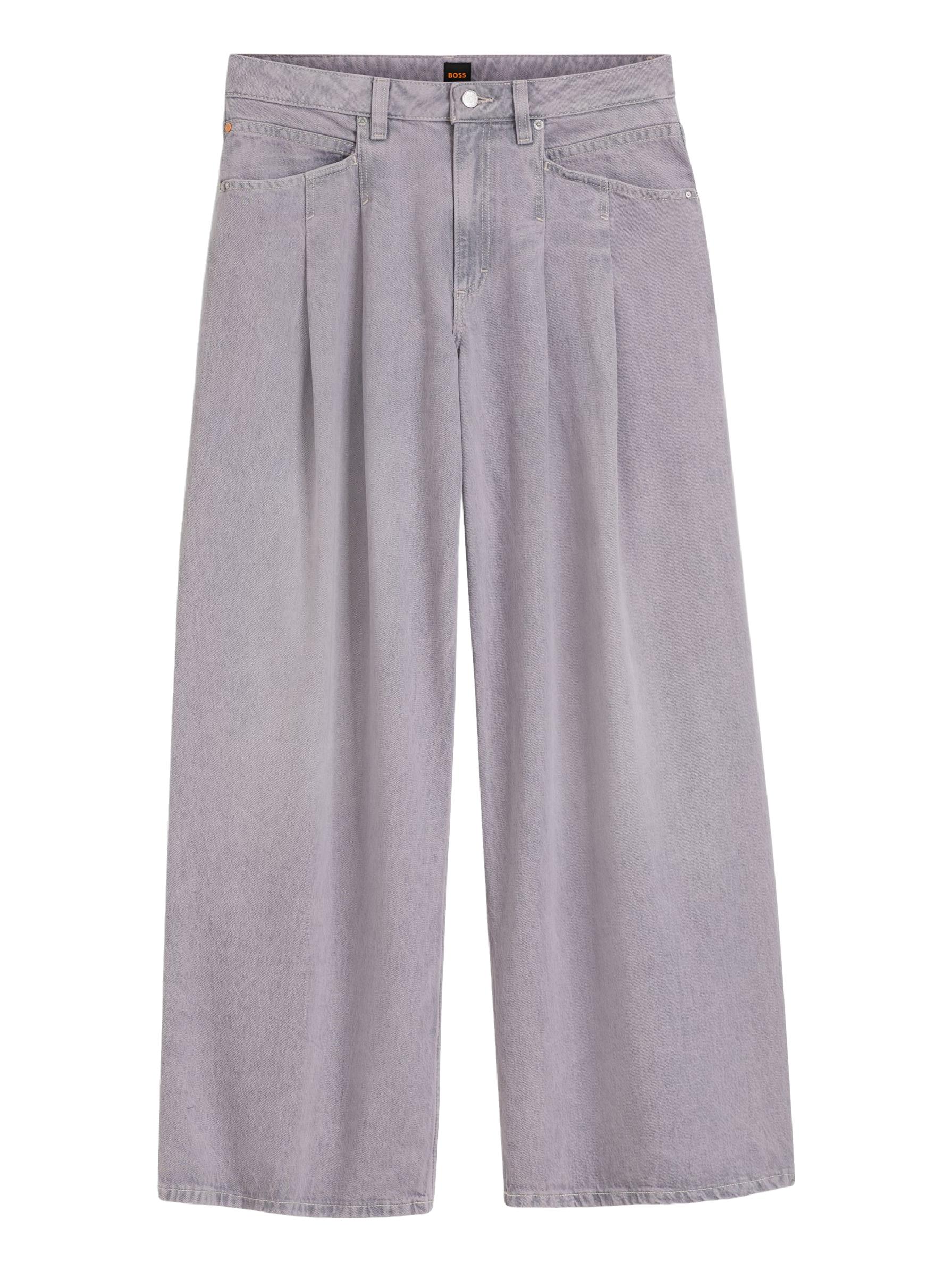 BOSS Relaxed-Fit Wide-Leg Jeans